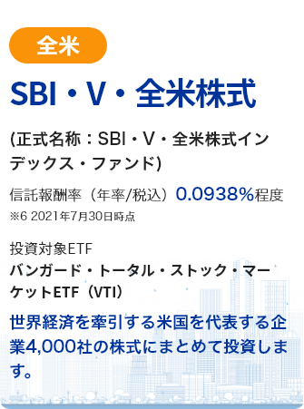 V・）/ 超低コストインデックスファンド SBI・V・S&P500｜SBI証券